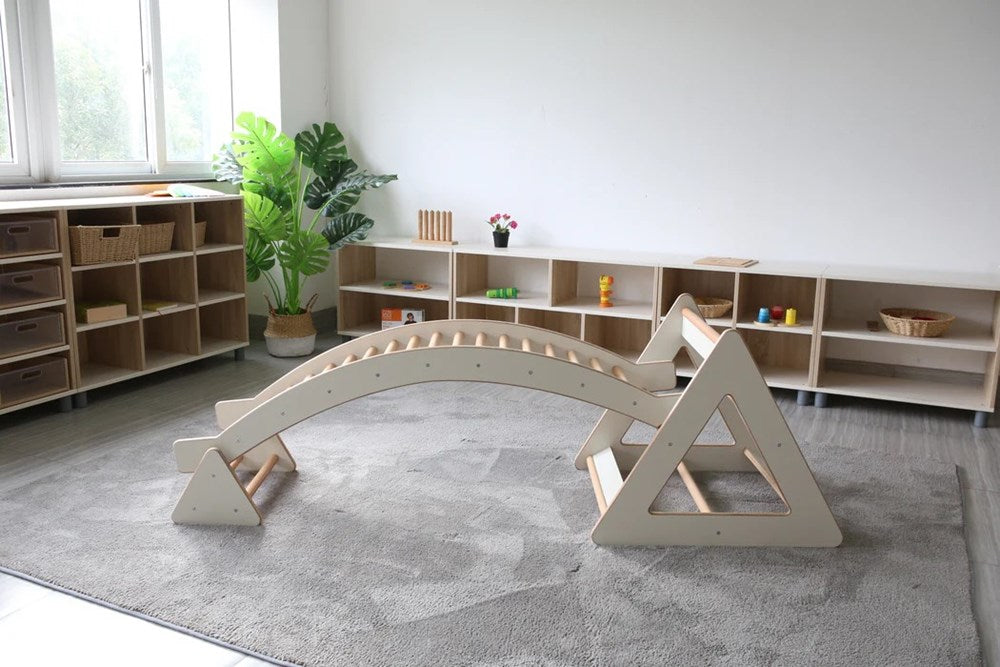 Wooden Indoor Climbing Triangle Trestle and Bridge Kit — EducationAll ...