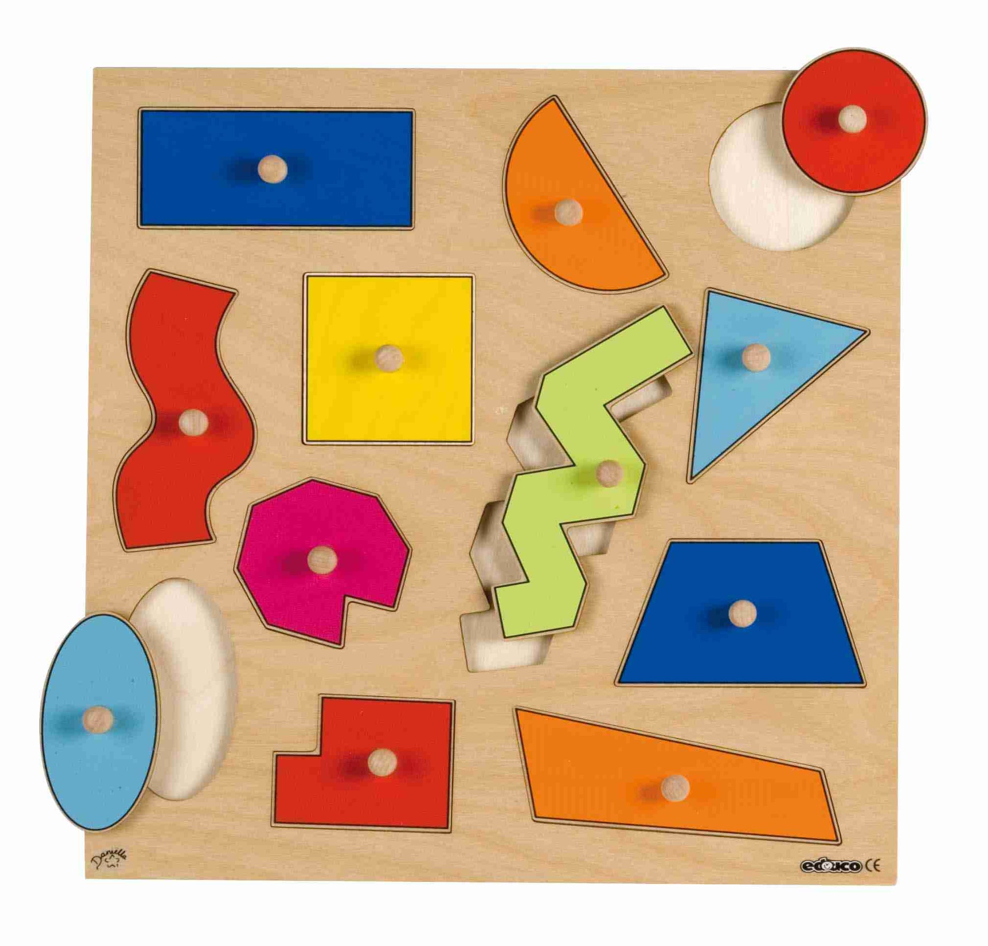 Knob Board Puzzle - Geometric Shapes — EducationAll Australia