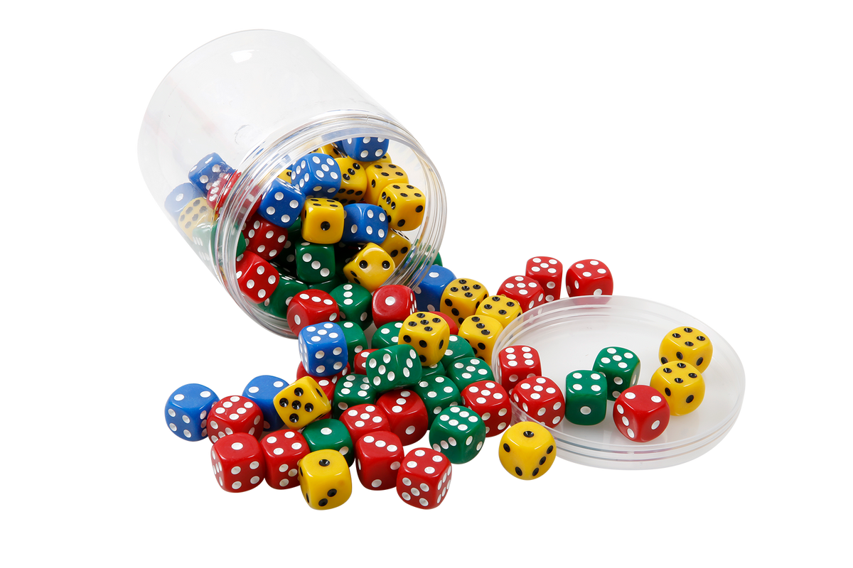 Plastic Dice with Dots - 100pc — EducationAll Australia