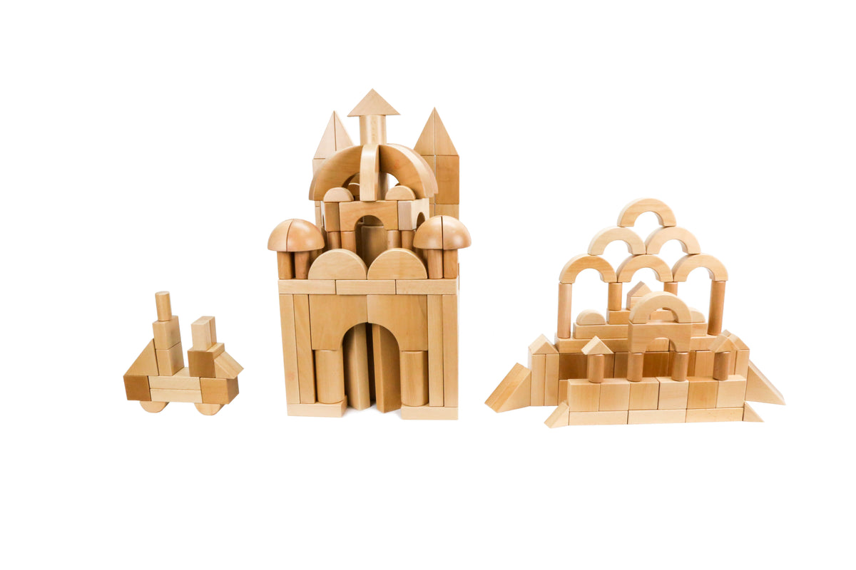 Solid Beech Block Set 348 Pieces — EducationAll Australia